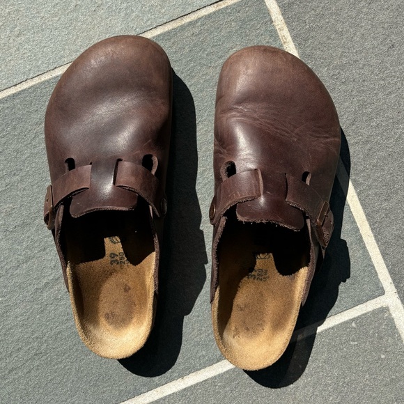 Birkenstock | Shoes | Birkenstock Boston Clogs Brown Oiled Habana ...